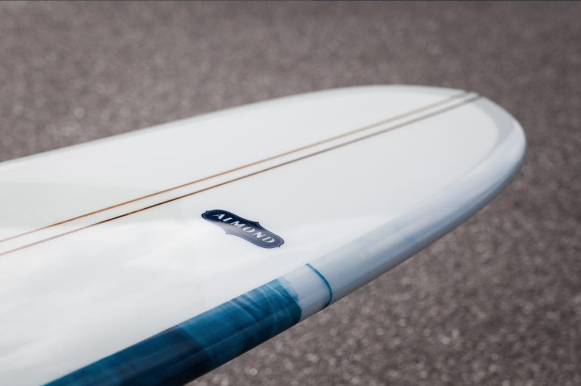 9'2 Cys Aquatic with Grey and Navy Resing Swirl | Almond Surfboards ...
