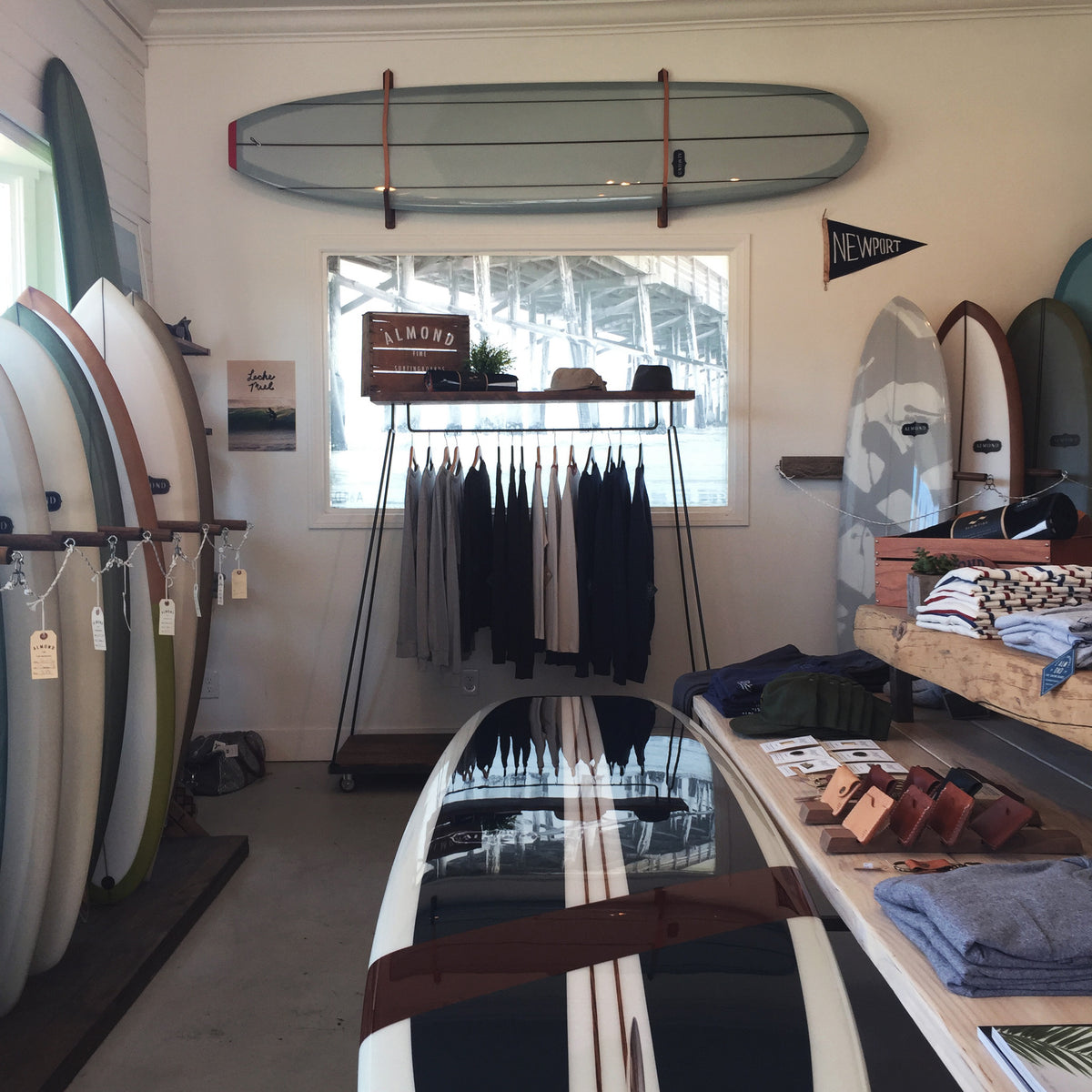 Newport Pier | Window Print | Almond Surfboards & Designs