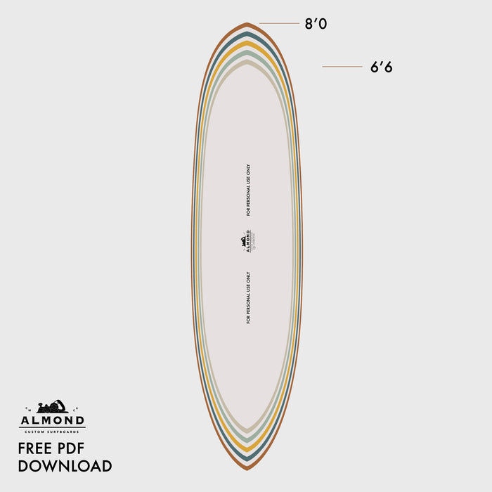 Free Surfboard Templates | Almond Surfboards & Designs